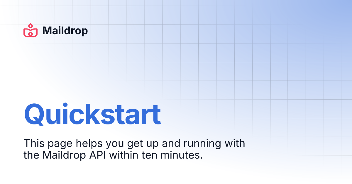 Quickstart | Maildrop