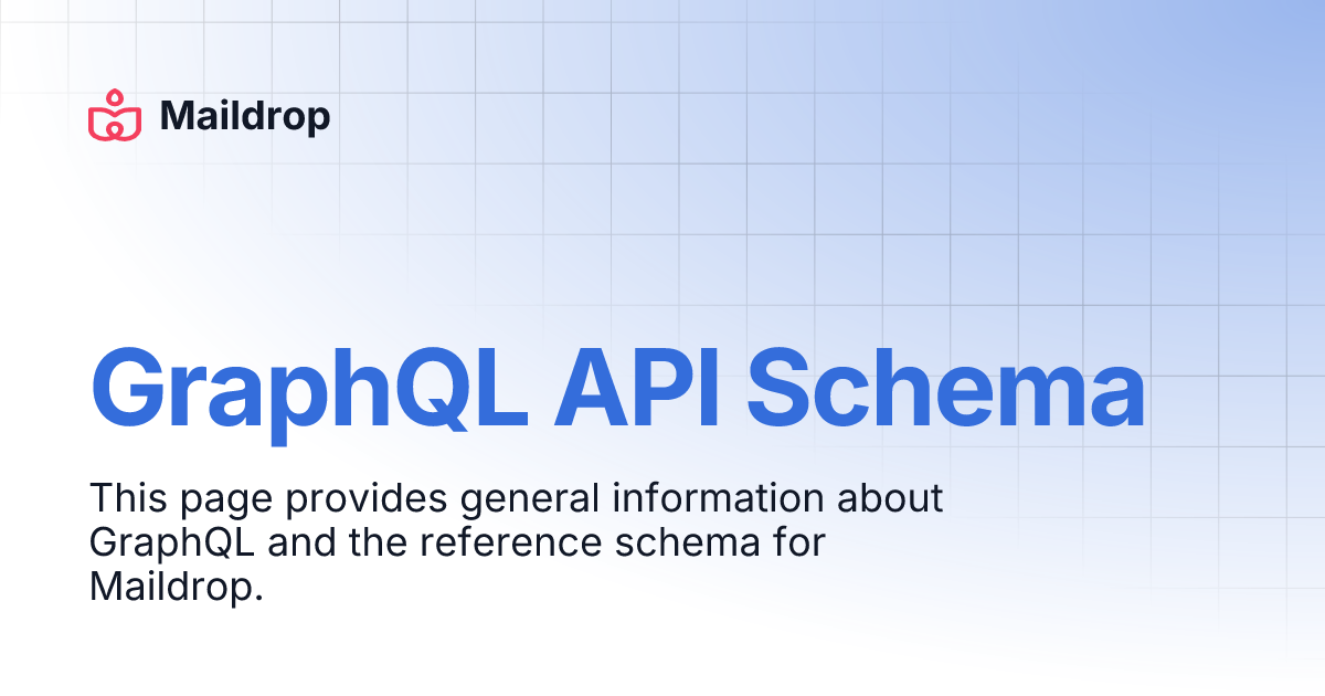 Graphql Api Schema Maildrop