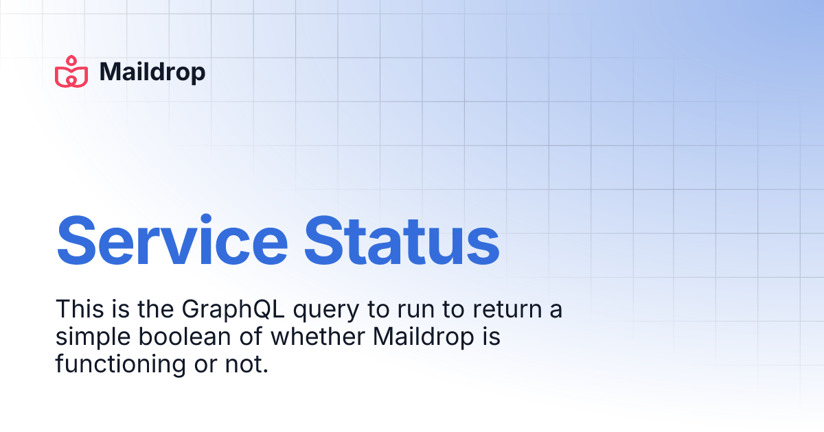 Service Status | Maildrop